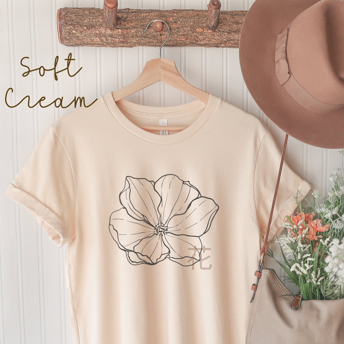 Women's Flower T-shirts Flowers/japanese/botanical - Etsy