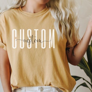 Comfort Colors Custom Shirt/custom Text T-shirt Comfort Colors ...