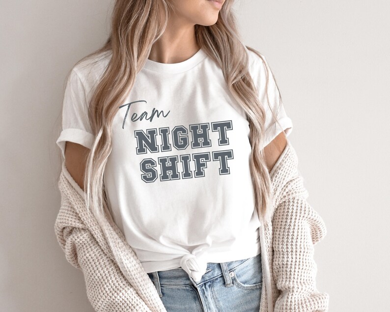 Team Night Shift T-shirt/night Shift Nurse Crew Shirt/night Worker ...