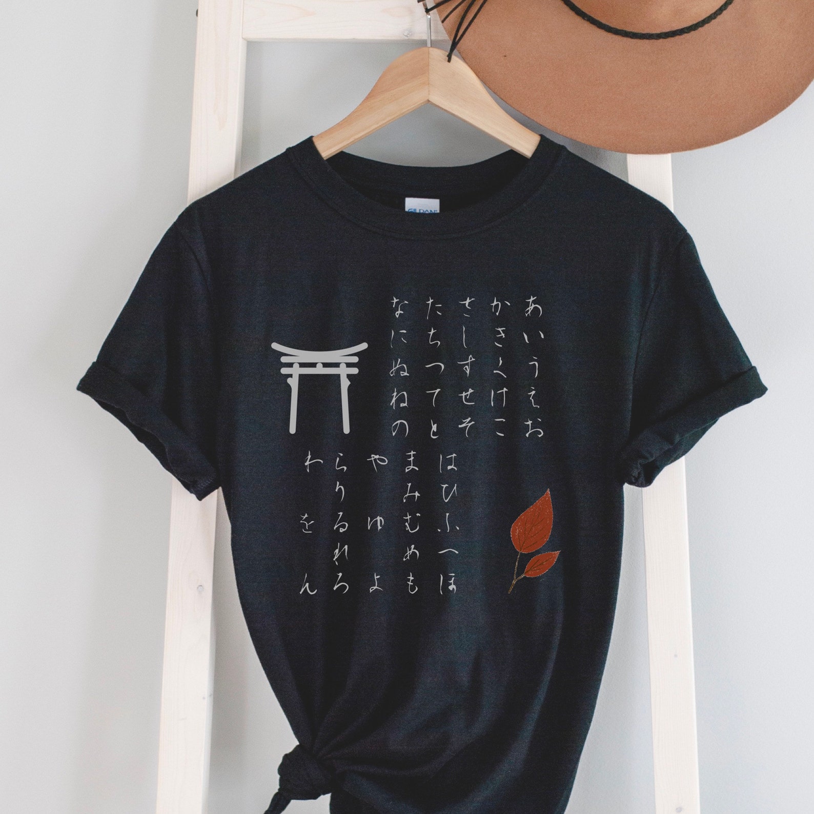Japanese Hiragana Alphabet T-shirt/japanese Calligraphy T Shirt ...