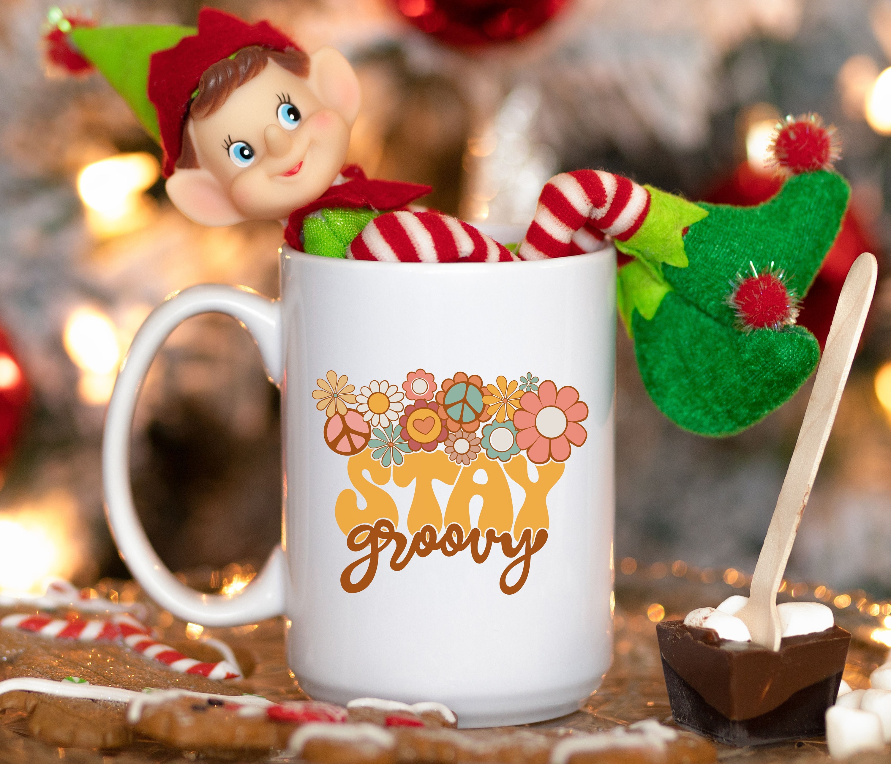 Retro Stay Groovy Coffee Mug/retro Flower 70s Mug/hippie Boho - Etsy