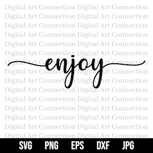 Enjoy SVG, Enjoy Word SVG, Enjoy Stylish Word Text Svg, Text Svg ...