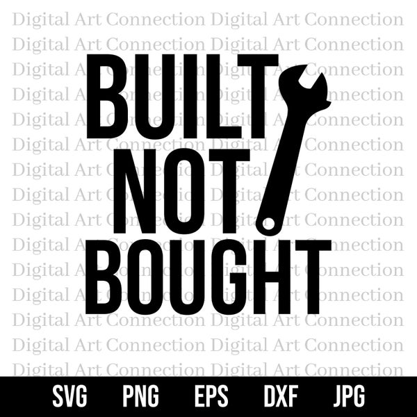 Built Not Bought Svg - Etsy