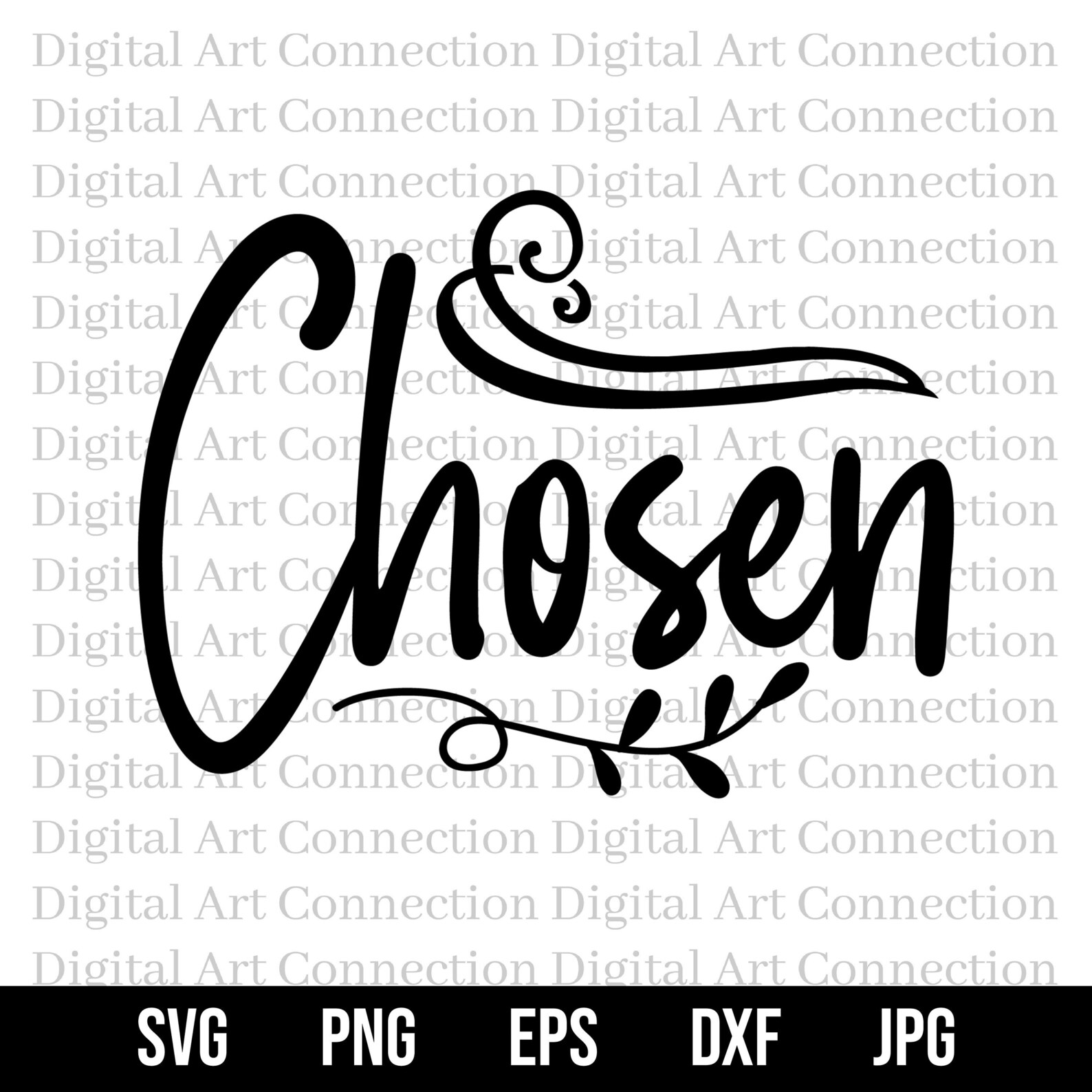 Chosen SVG, Faith Based Affirmation, Cricut Cut File (digital Download ...