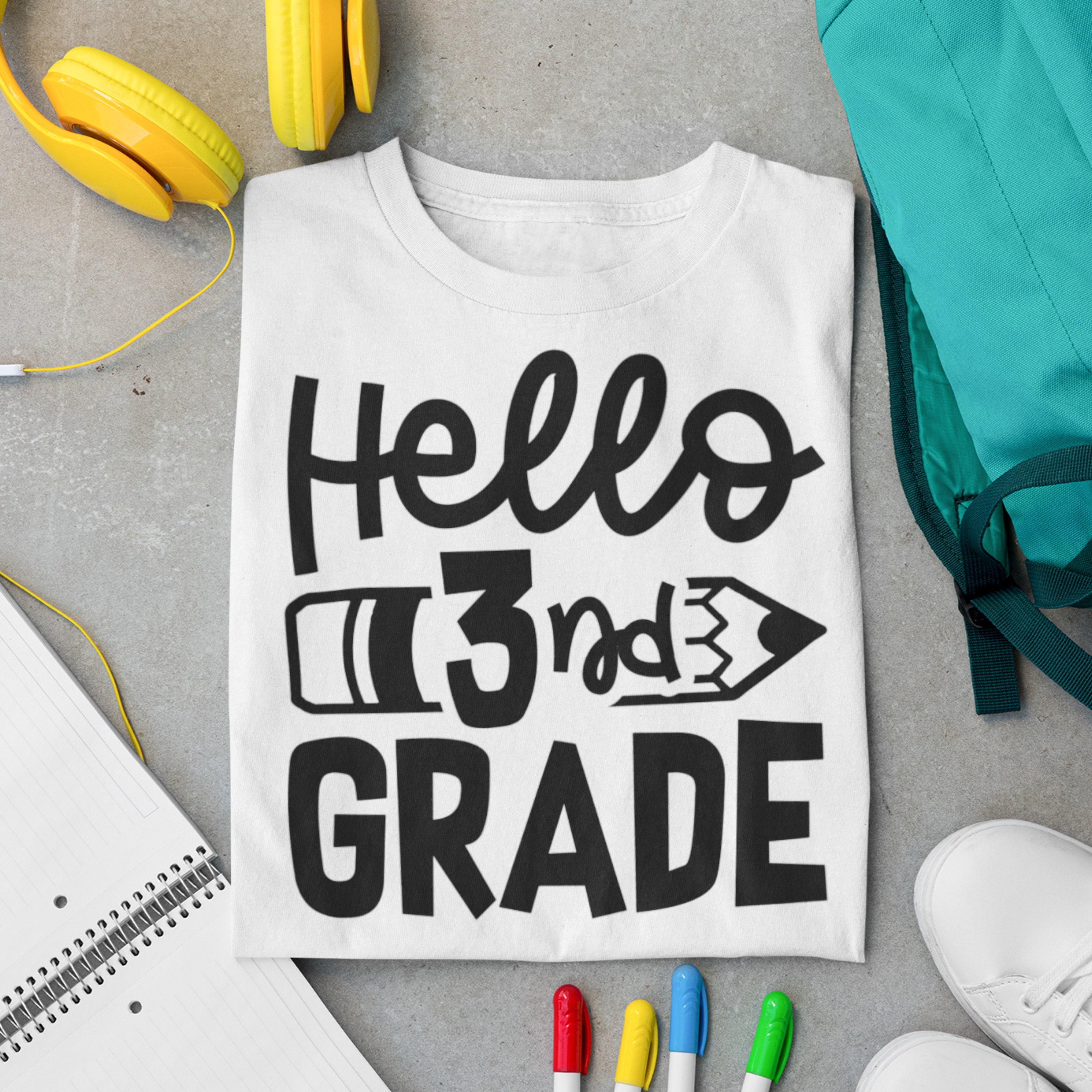 Hello 3rd Grade SVG Back to School SVG Hello School Svg 3rd - Etsy