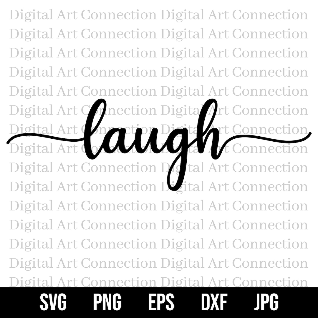 Laugh SVG, Laugh Word SVG, Laugh Stylish Word Text Svg, Text Svg ...