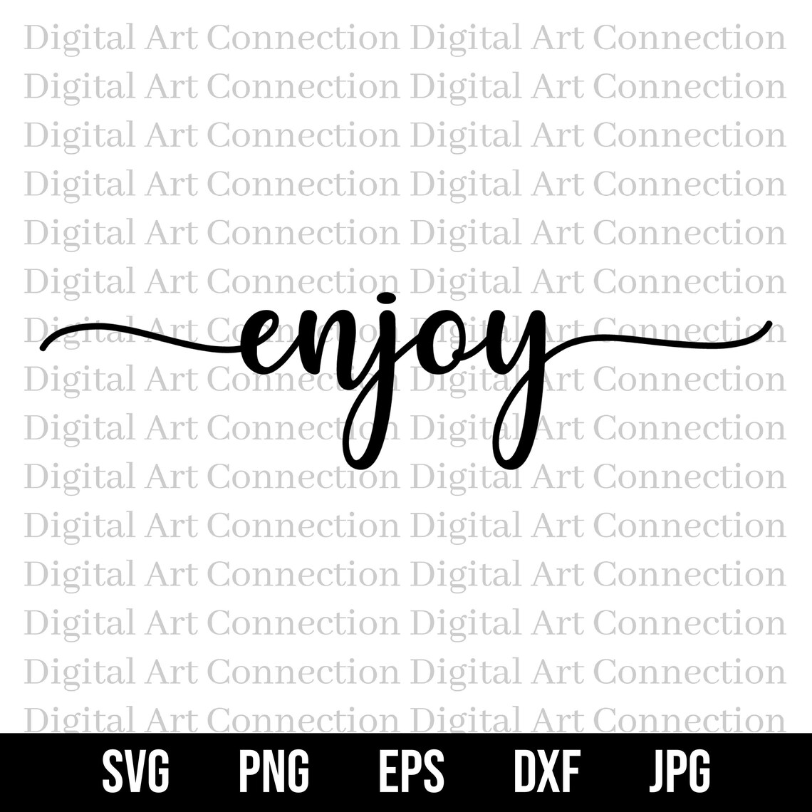Enjoy SVG Enjoy Word SVG Enjoy Stylish Word Text Svg Text | Etsy