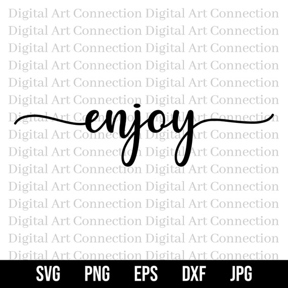 Enjoy SVG Enjoy Word SVG Enjoy Stylish Word Text Svg Text | Etsy