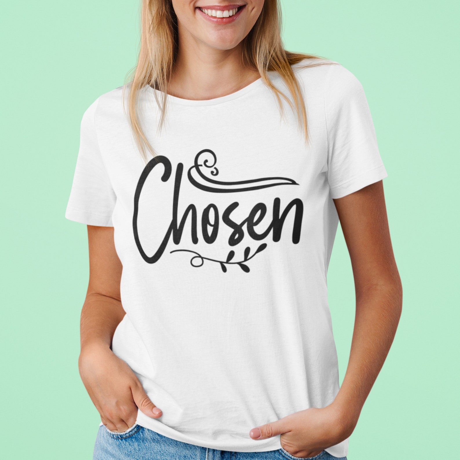 Chosen SVG, Faith Based Affirmation, Cricut Cut File (digital Download ...