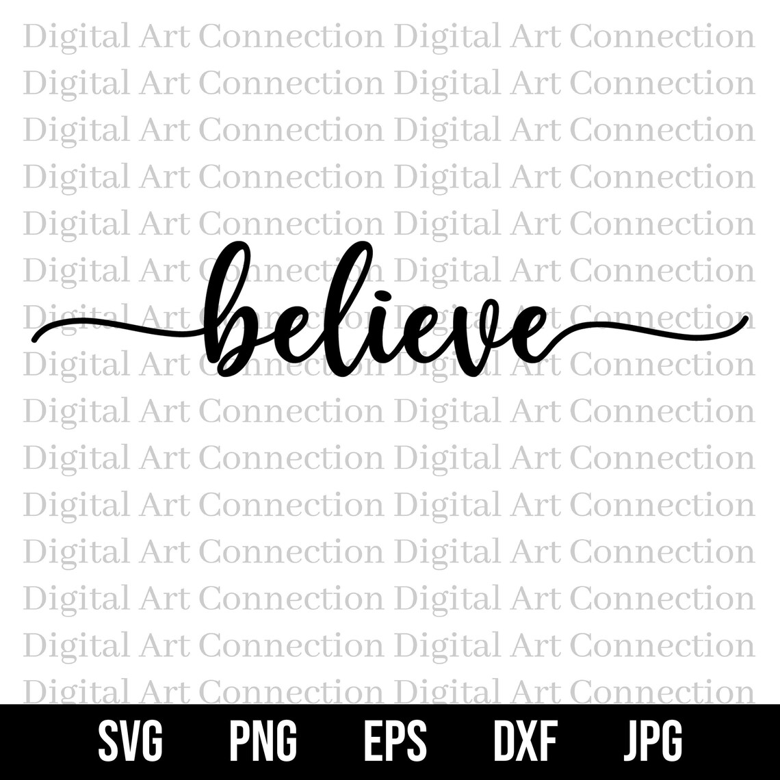 Believe SVG, Stylish Word Art, Cricut Cut File (digital Download) - Etsy