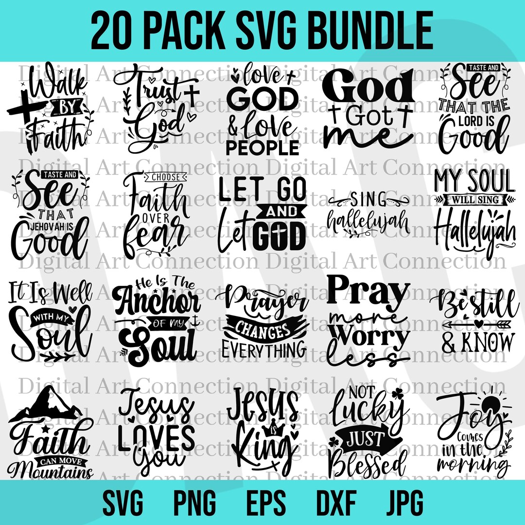 Faith SVG Bundle, Cut Files for Cricut, Faith-based (digital Download ...