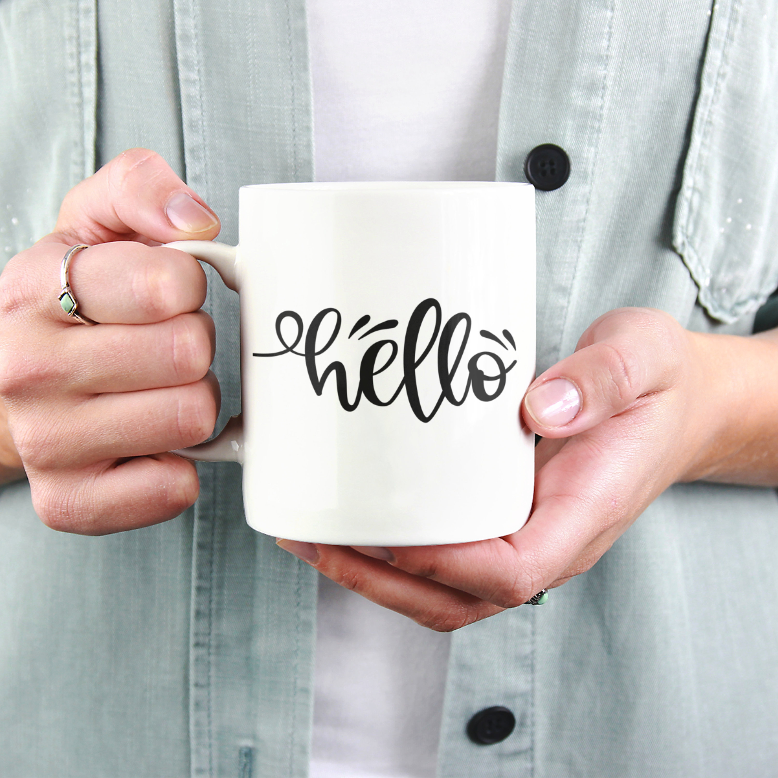 Hello SVG, Greeting Cut File (digital Download) - Etsy