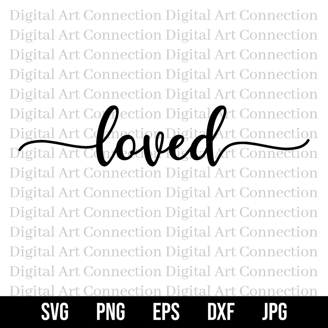 Loved SVG, Loved Word SVG, Loved Stylish Word Text Svg, Text Svg ...
