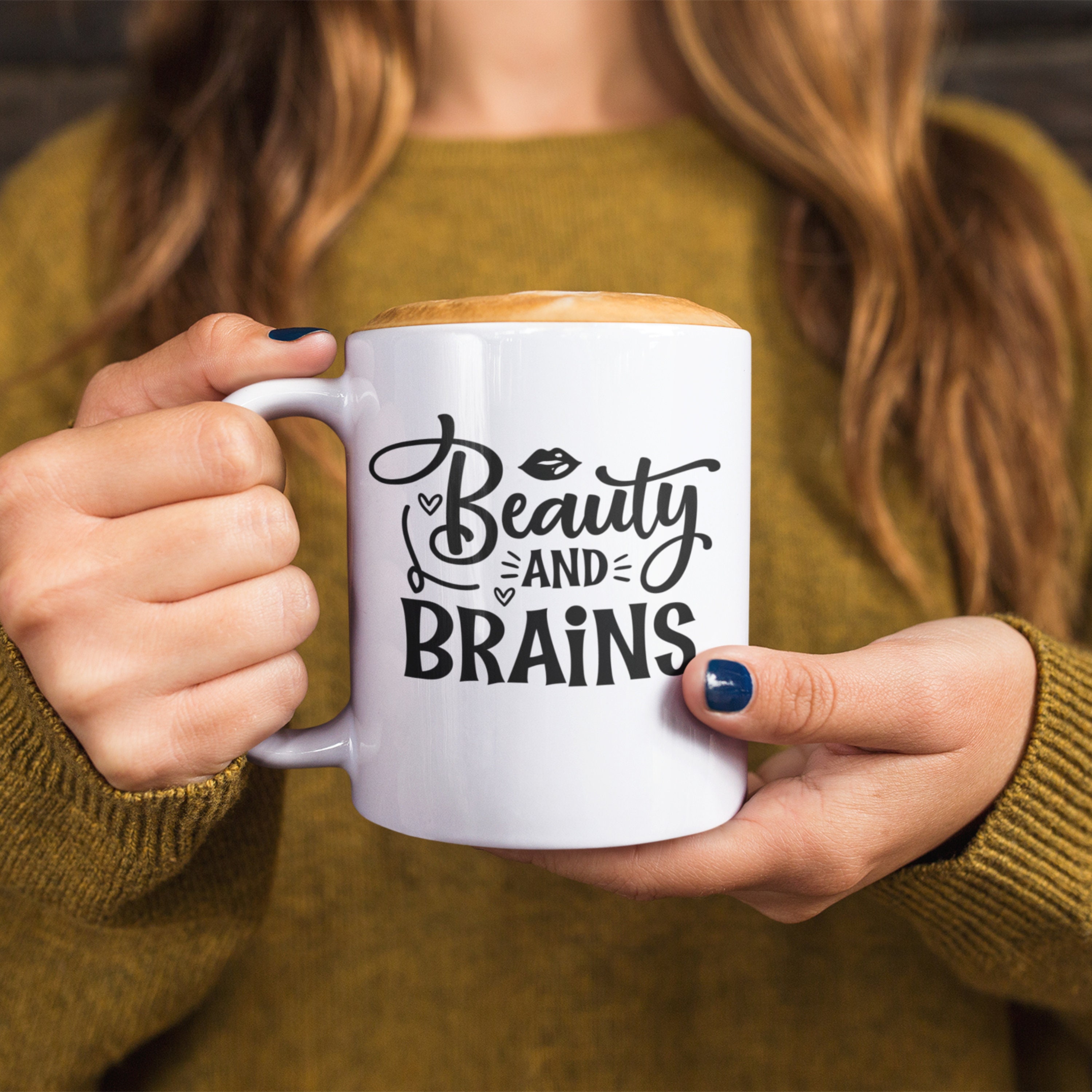 Beauty and Brains SVG Beauty SVG Brains Svg Affirmation - Etsy