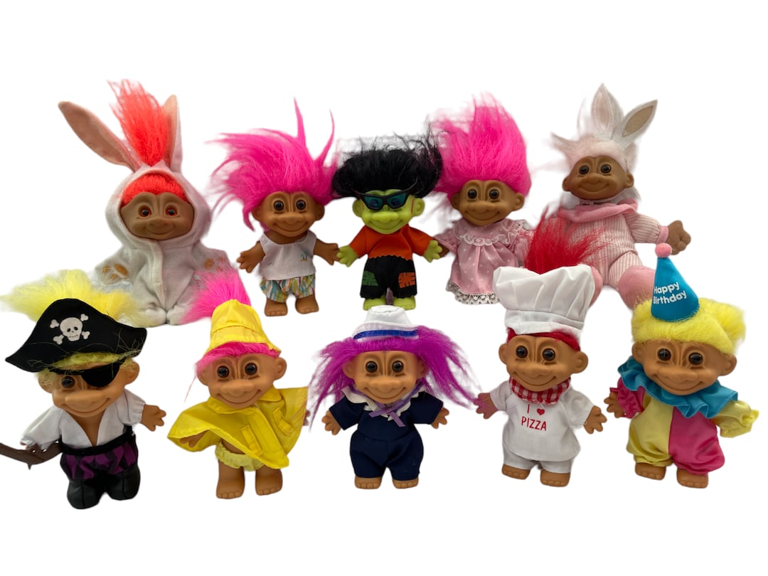 Vintage RUSS Treasure Trolls | Zombie | Bunny | Pirate | Sailor | Chef ...