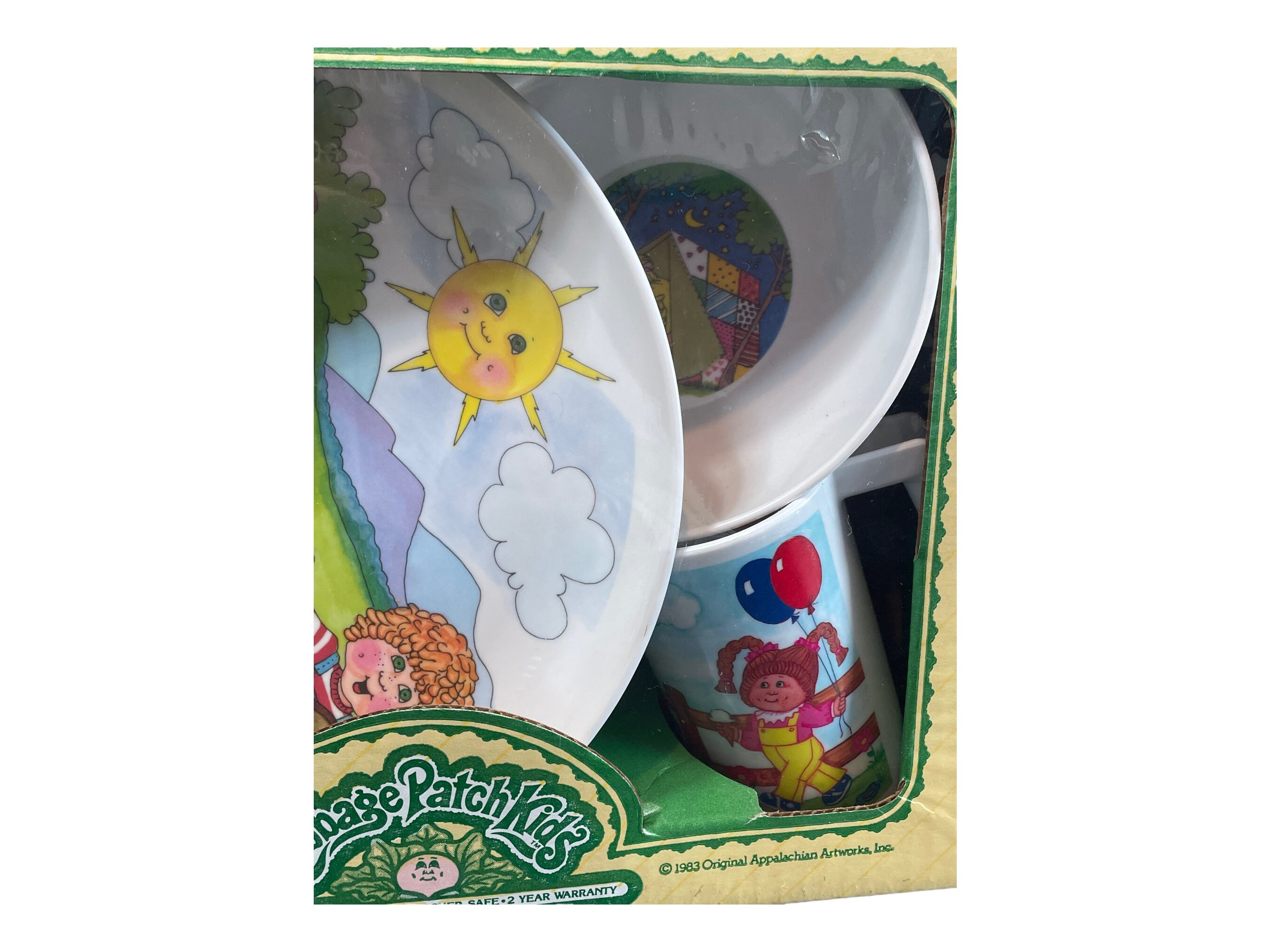 Vintage Cabbage Patch Kids Melamine Snack Set With Mug Original in Box ...