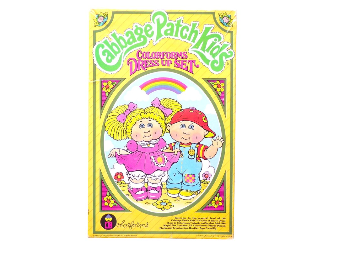 Vintage Cabbage Patch Kids Colorforms Dress up Kit | 1980s ...
