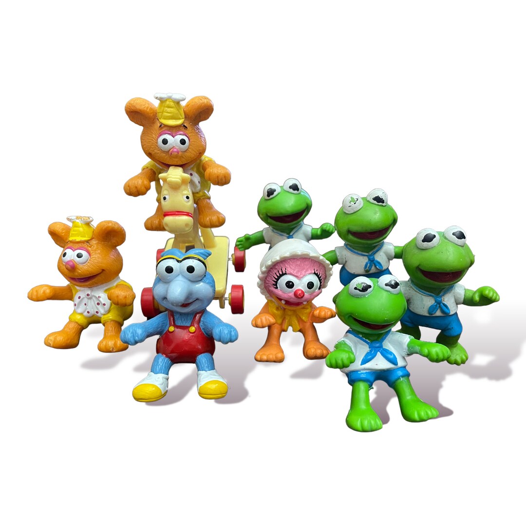 Vintage Muppet Baby Mcdonalds Toys Kermit Miss Piggy Fozzie Bear Animal ...