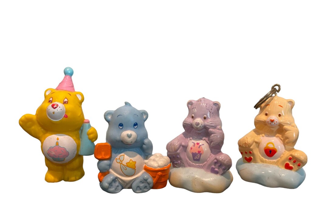 Vintage Care Bear Key Chains 1980s Birthday Bear Secret Bear Bedtime ...