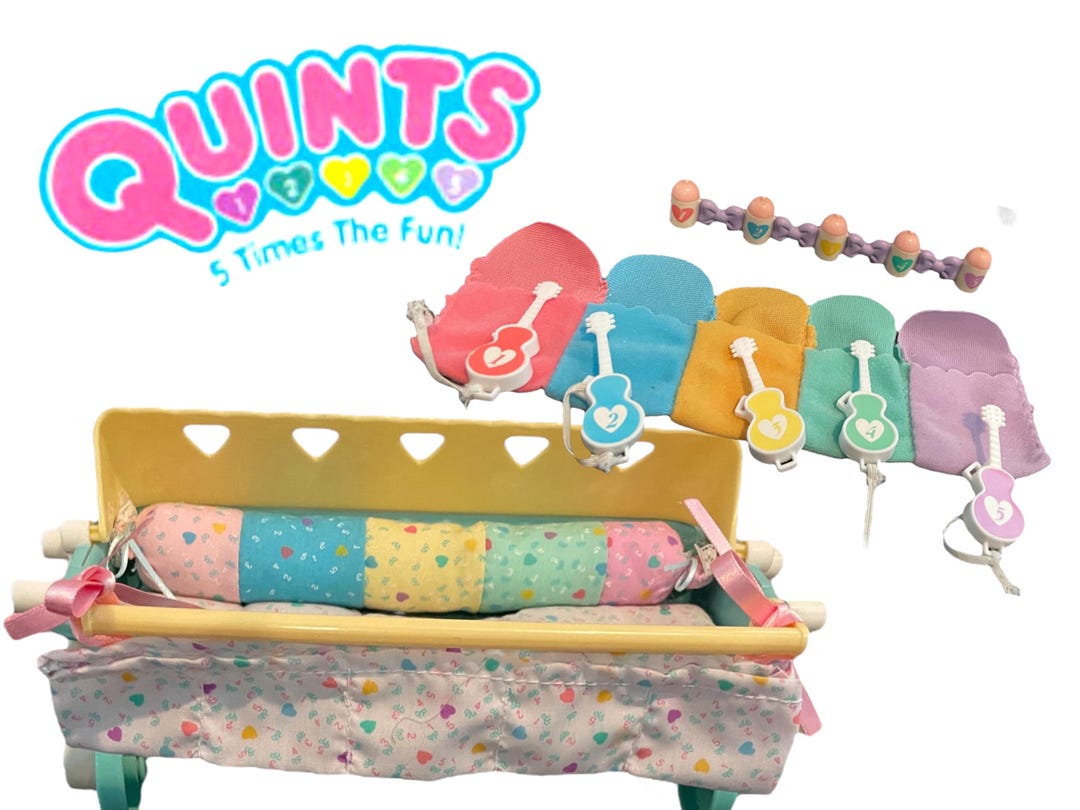 Vintage Quints Mini Dolls | Tyco | 1990s | 5 Times the FUN | Carriage ...