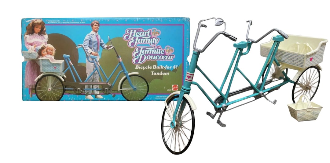 Vintage Barbie Mattel Heart Family | Bicycle Built for 4 | Tandem Bike ...