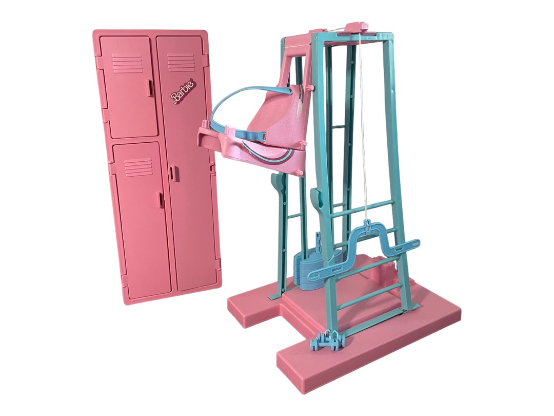 Vintage Barbie Exercise Equipment and Locker | 1984 | Dumbbells ...