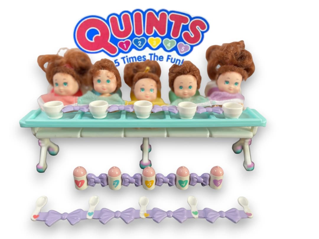 Vintage Quints Mini Dolls Tyco 1990s 5 Times the FUN 5 Dolls With ...