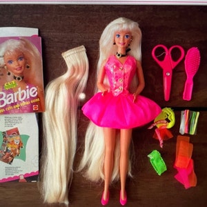 Vintage Cut and Style Barbie | Blonde With Pink Dress | Mattel Barbie ...