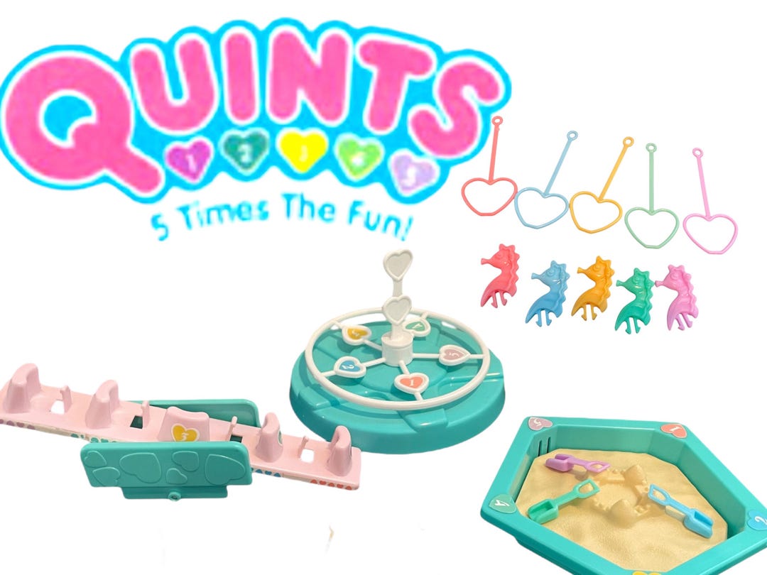 Vintage Quints Mini Dolls Tyco 1990s 5 Times the FUN Park Set Sandbox ...