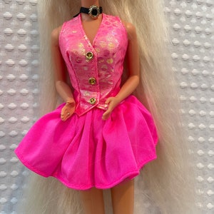 Vintage Cut and Style Barbie | Blonde With Pink Dress | Mattel Barbie ...