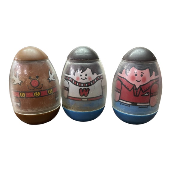 Vintage Hasbro WEEBLE WOOBLES 1970s Man Boy Reindeer - Etsy