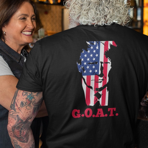 Trump Goat American Flag Shirt - Etsy