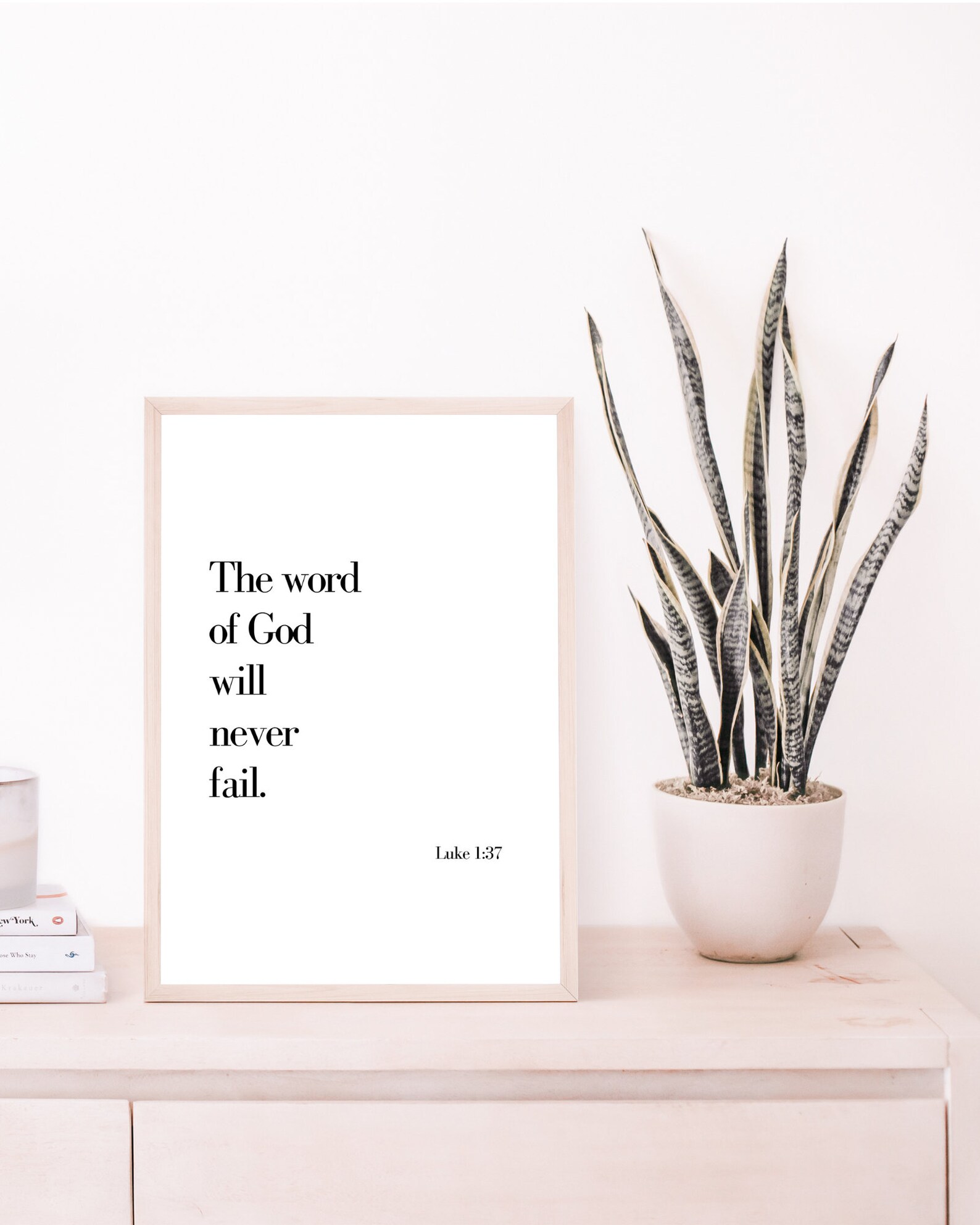 Luke 1:37 | Bible Verse Wall Art Scripture Wall Art Scripture Printable ...