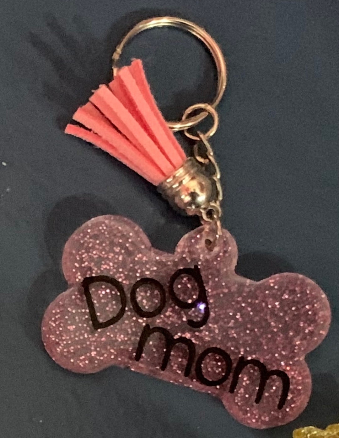 Glitter Dog Mom Keychain With Tassel Dog Lover Dog Bone - Etsy Israel