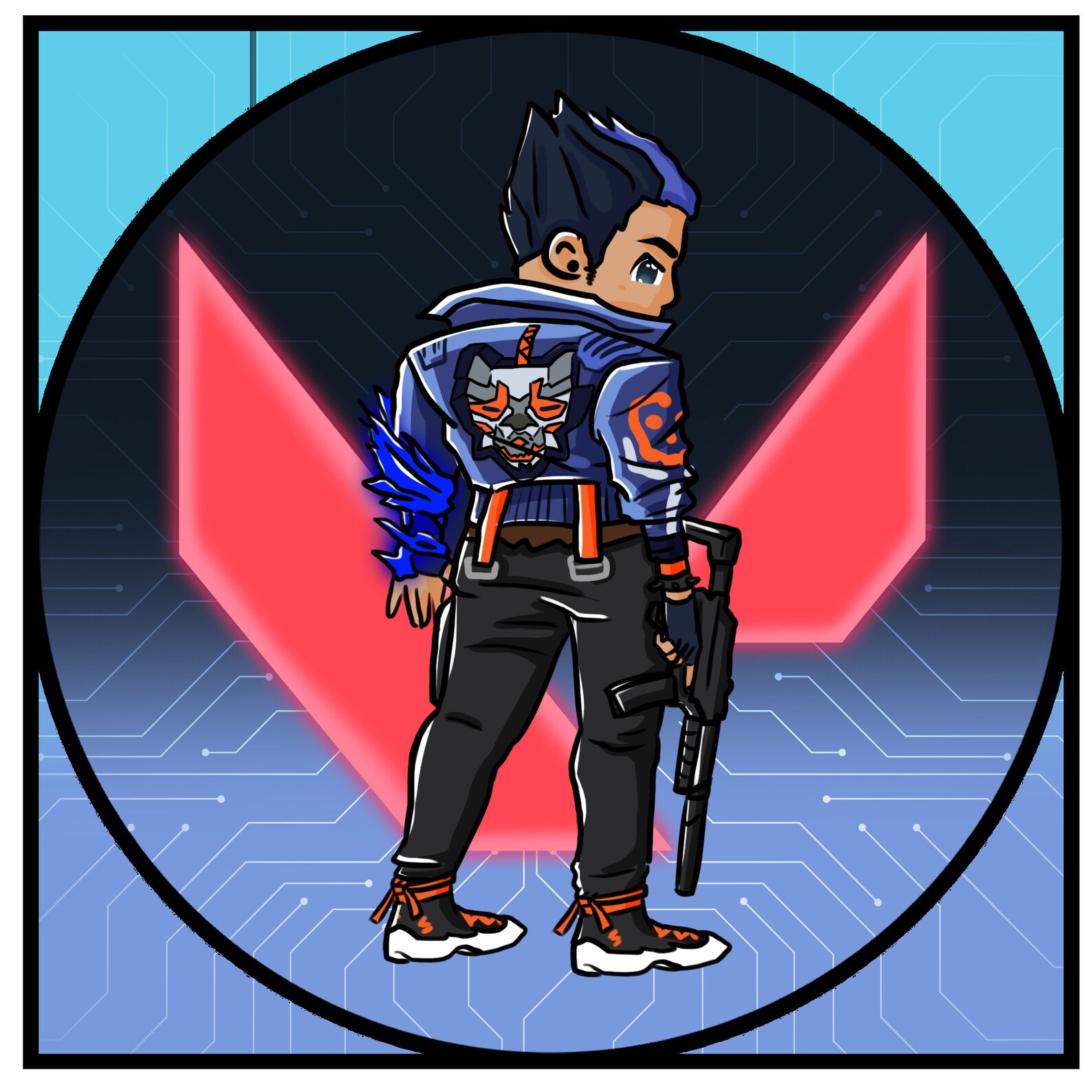 Valorant Chibi Yoru Sticker Sticker for Laptop Water | Etsy