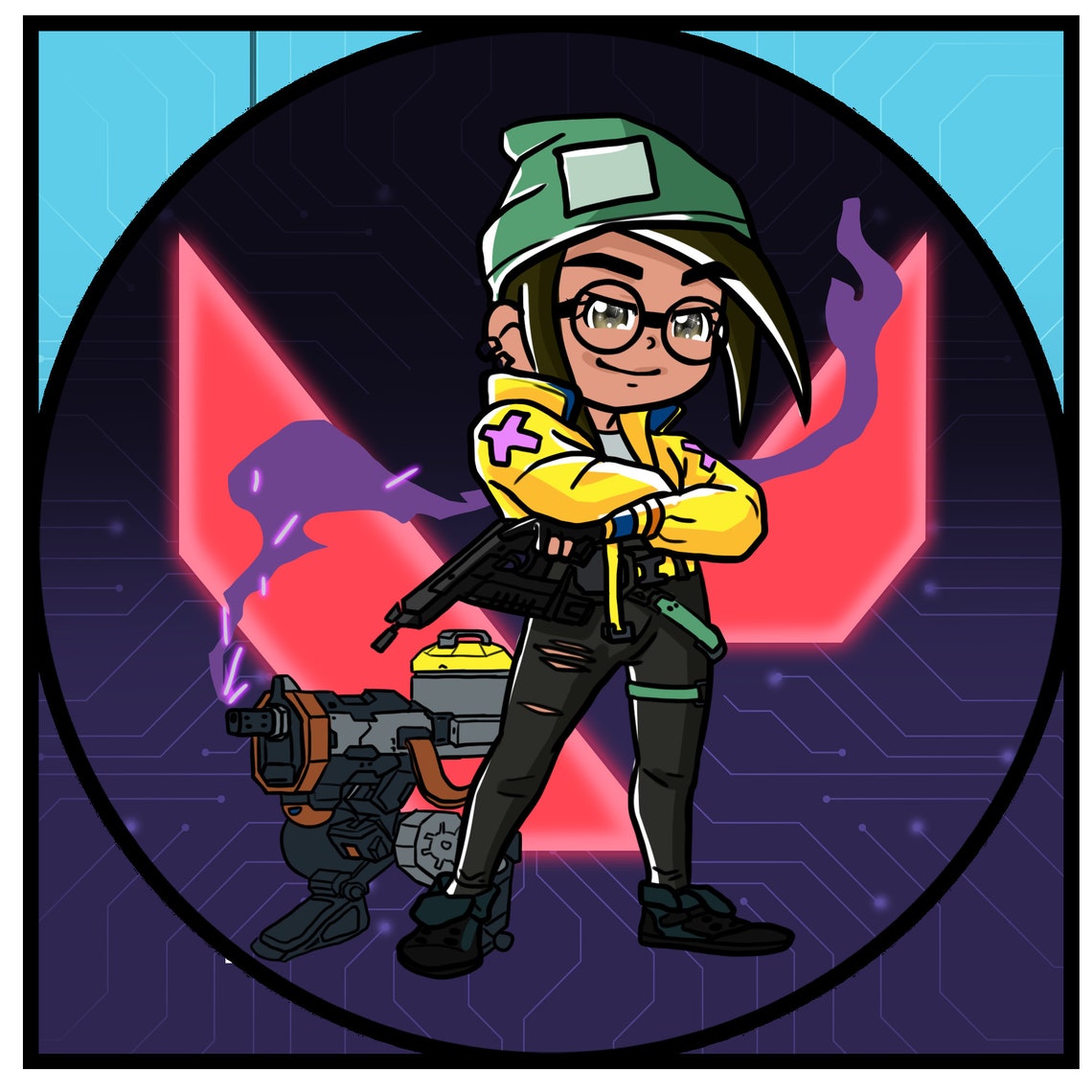 Valorant Chibi Killjoy Sticker Sticker for laptop water | Etsy