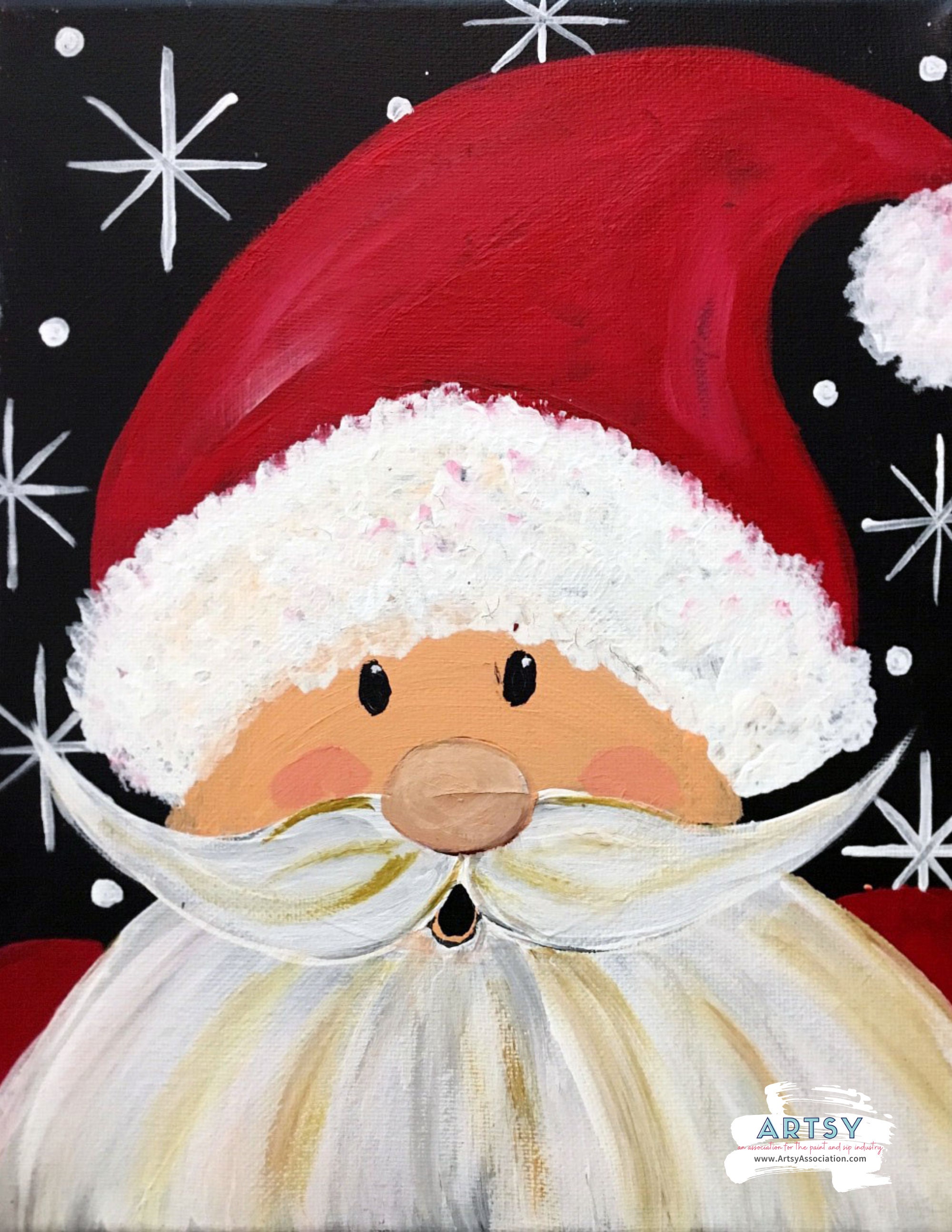 Santa Paint Party DIY Paint Party Paint Party for Kids & Adults ...