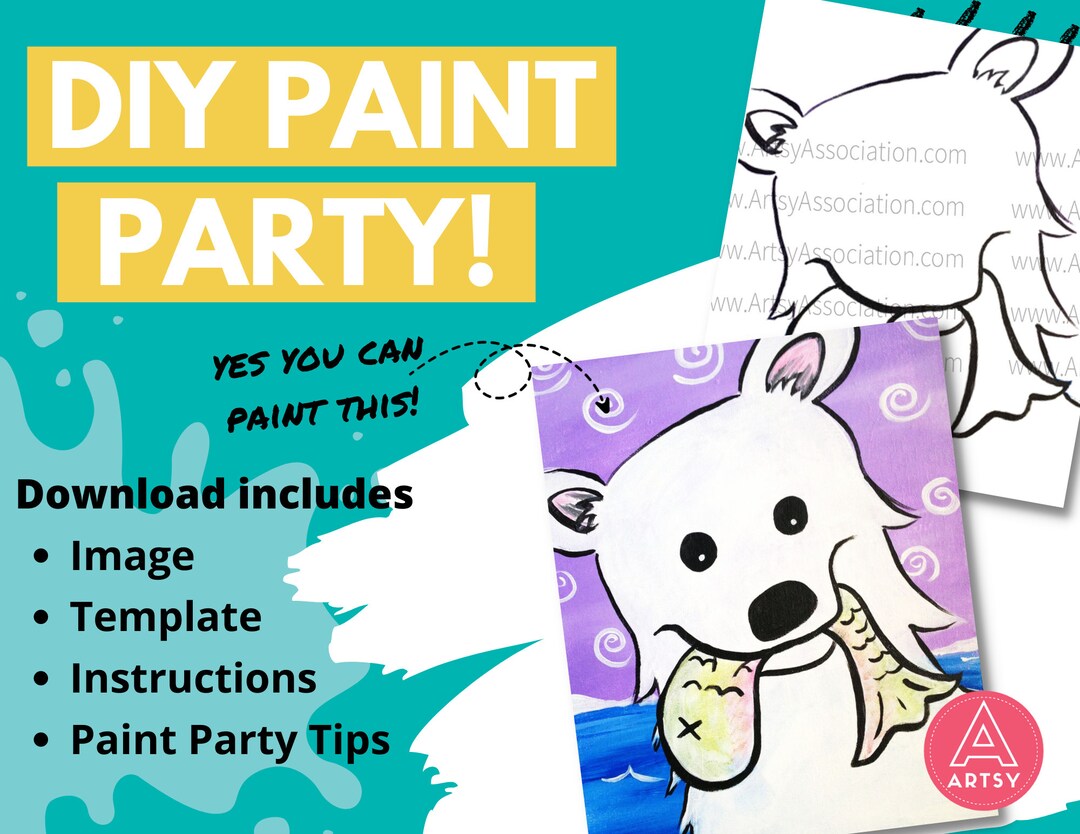 Paint Party for Kids Birthday Paint Party Paint Party Printable Paint ...