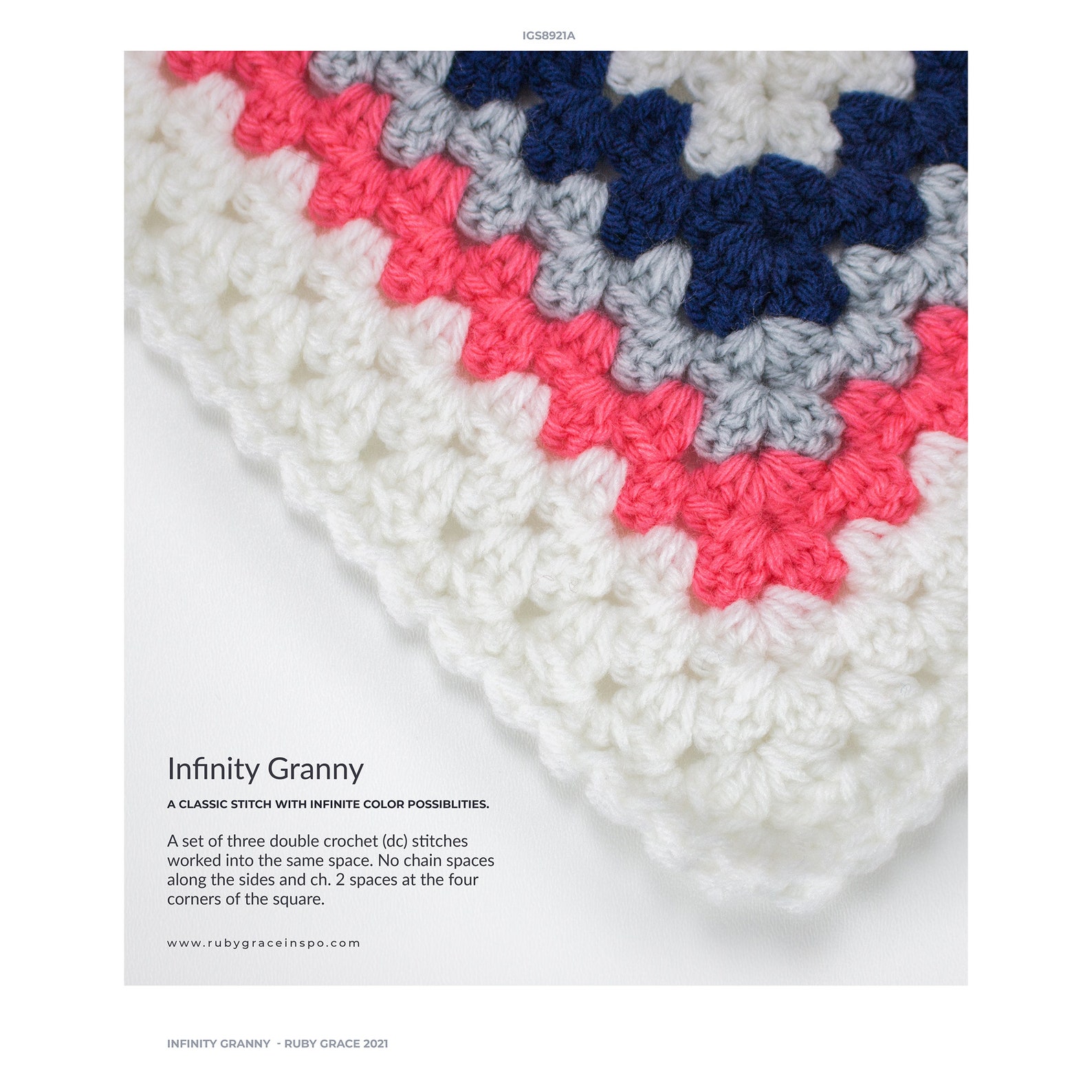 Modern Preppy Infinity Granny Square - Etsy