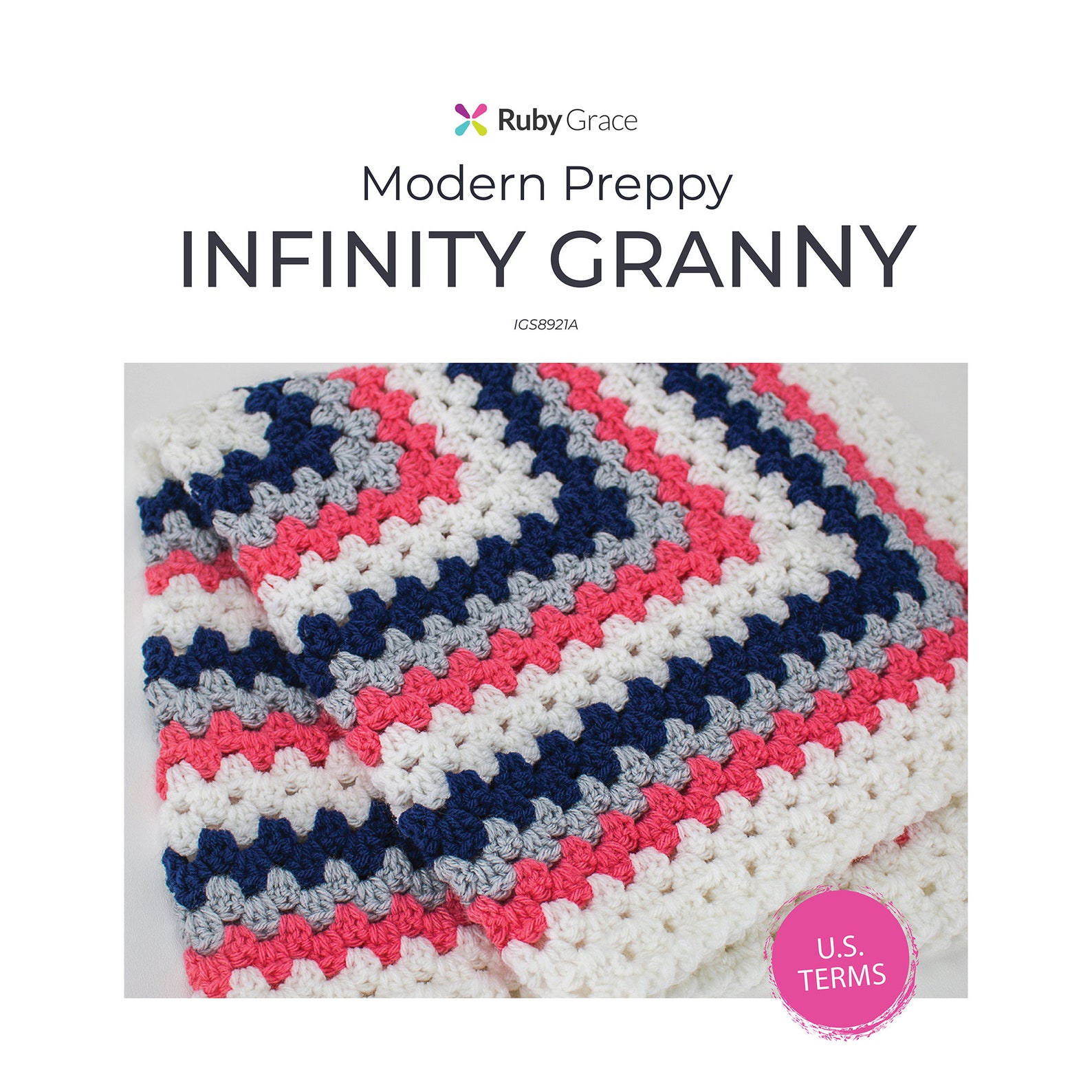 Modern Preppy Infinity Granny Square - Etsy