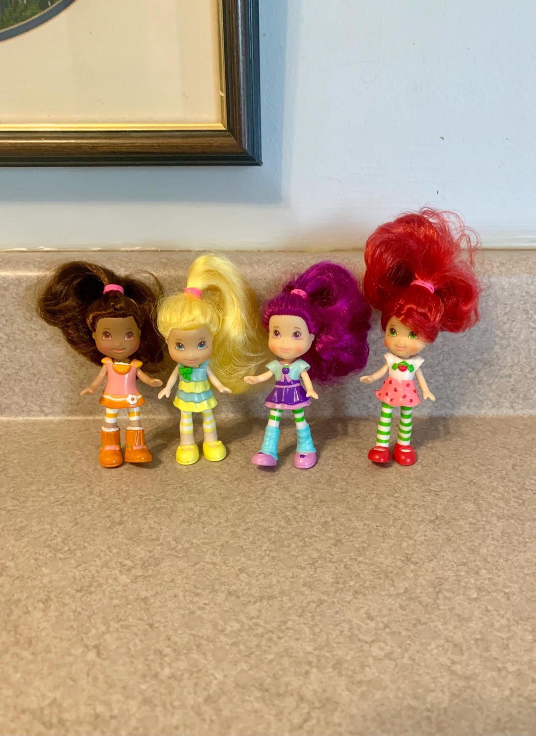 Retired Four Strawberry Shortcake Mini Dolls Berry Blast Collection ...