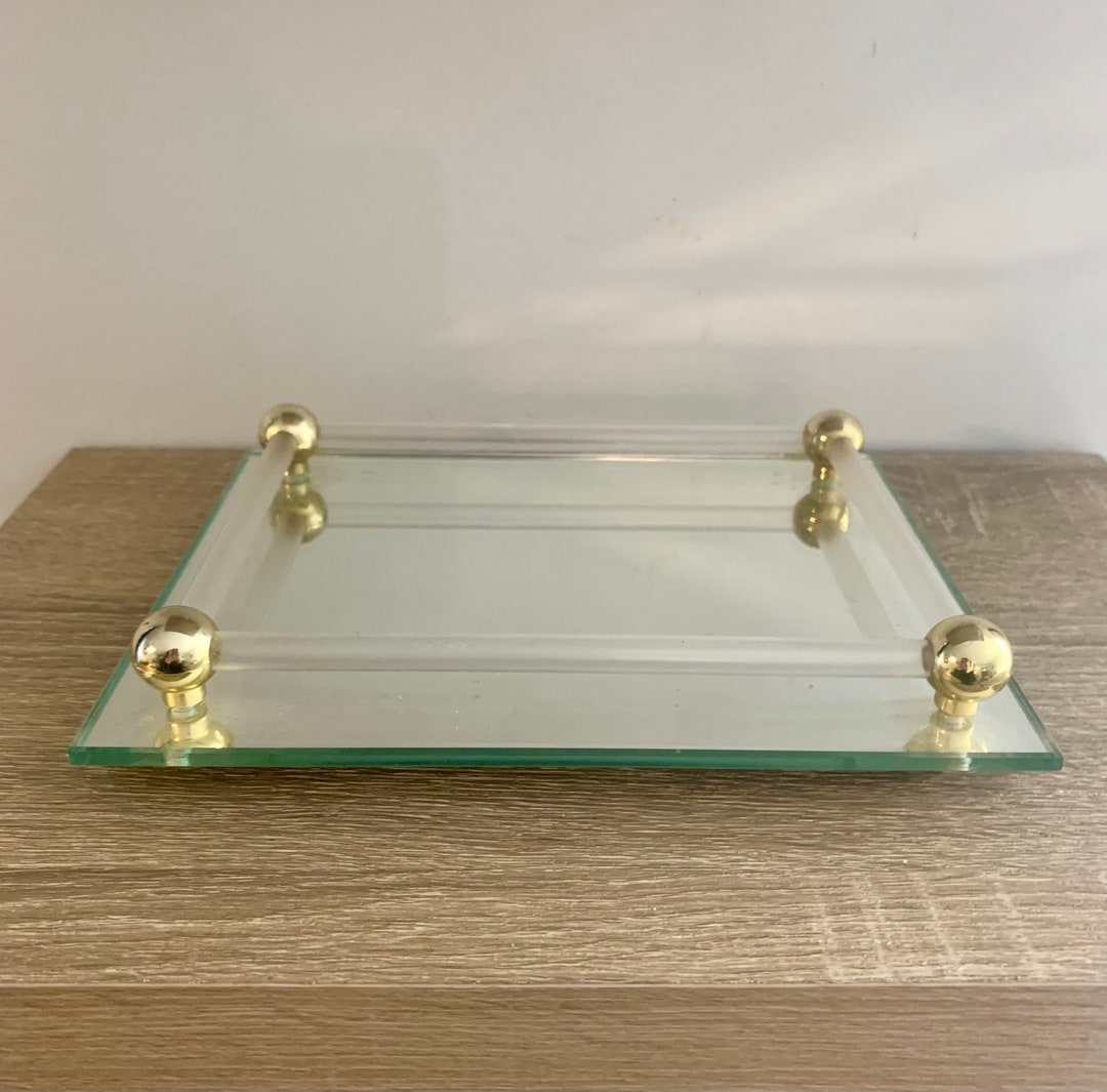 Vintage Lucite Mirror Vanity Tray - Etsy