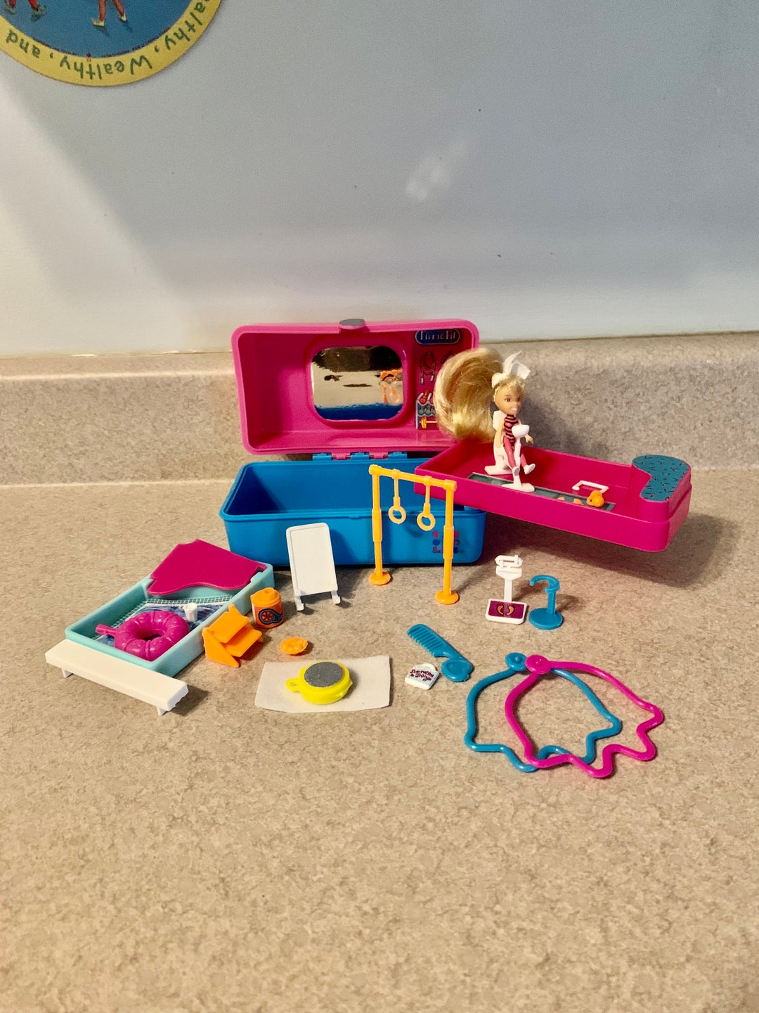 Caboodles Doll Gym and Accessories With Two Bracelets Retro Toy Biz - Etsy