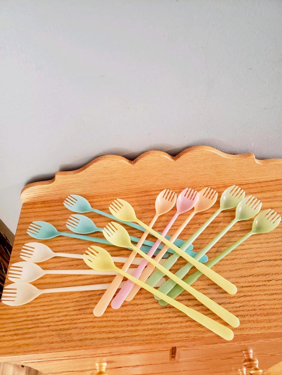 Vintage Tupperware Pastel Fork Long Handled Millionaire Line Set - Etsy