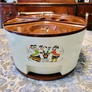 Vintage LAZY SUSAN Canister Set Vintage 70s Retro Kitchen Storage ...