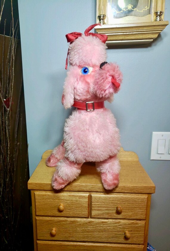 Pink stuffed poodle store