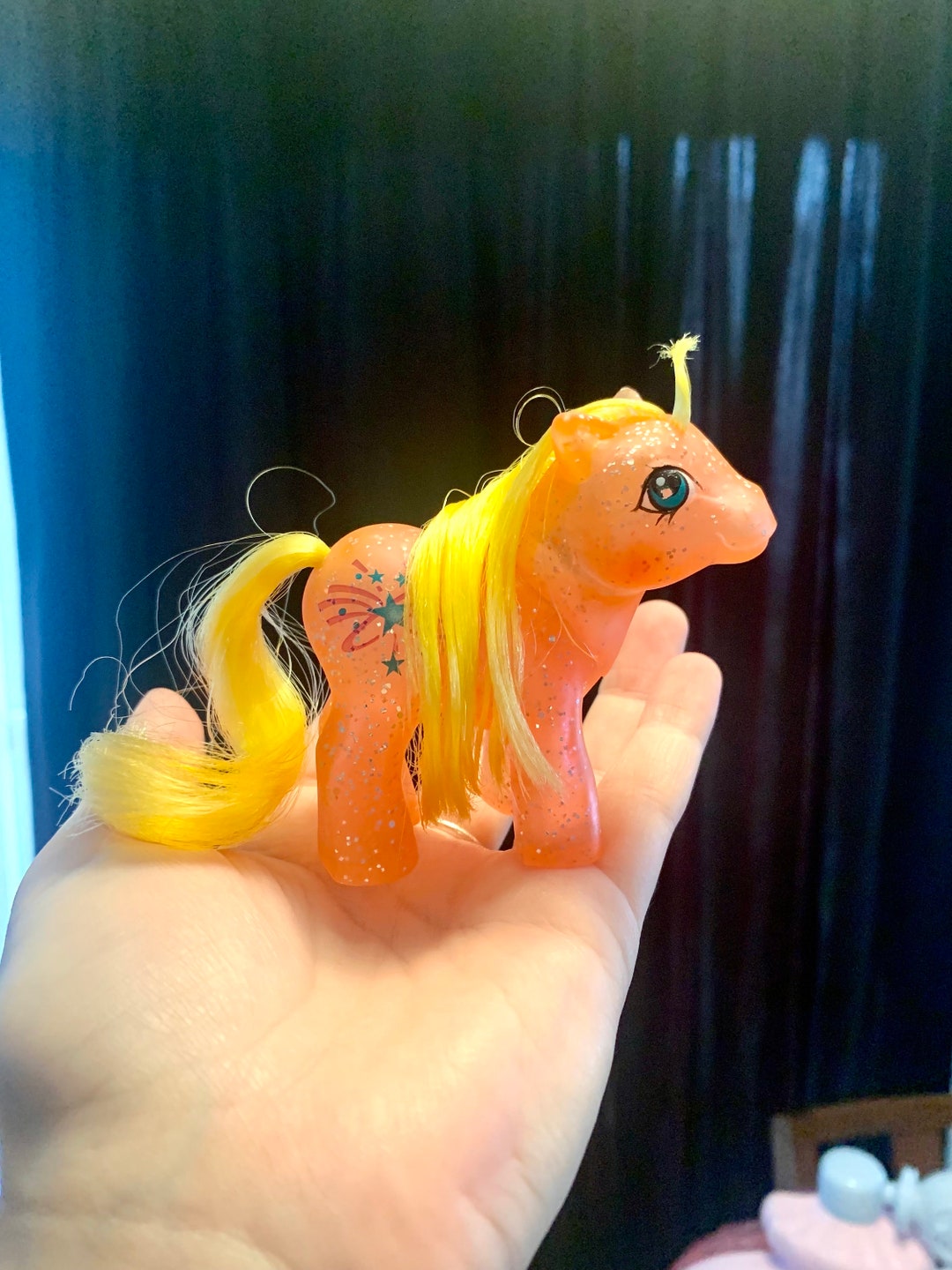 My Little Pony Baby G1 Sparkle Ponies Starflower Star Flower Orange ...