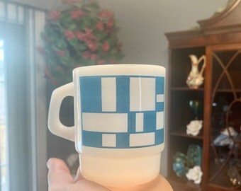 Fire King Blue Mug - Etsy
