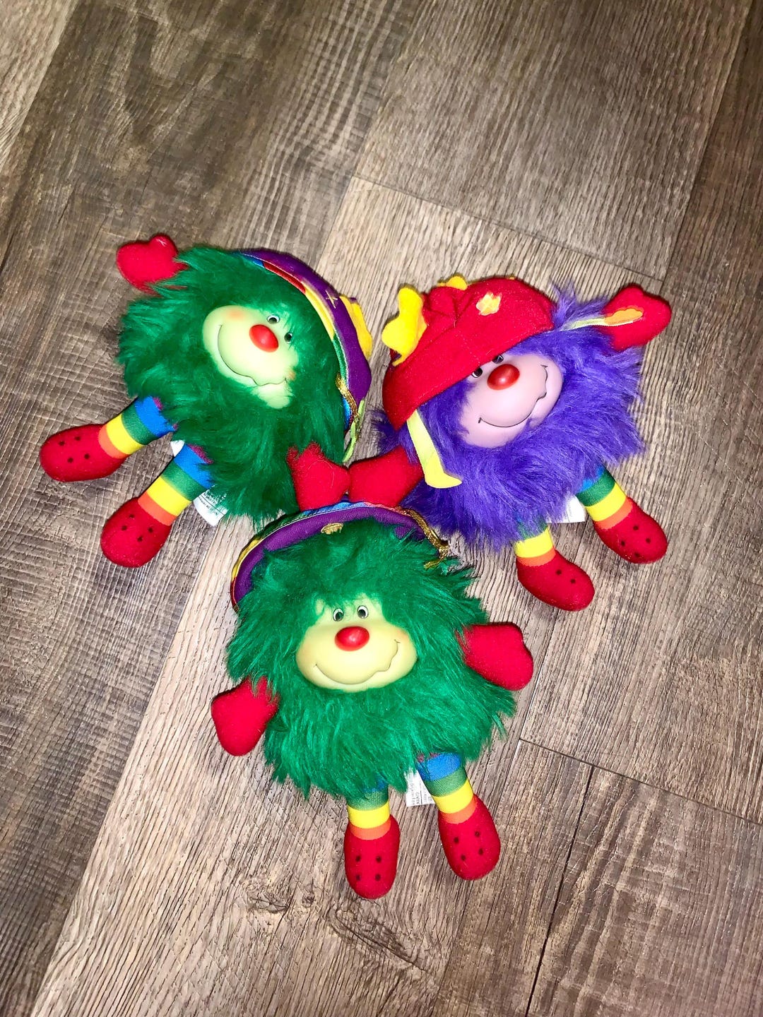 Rainbow Brite Sprite Plush Toys Green and Purple 1980's - Etsy