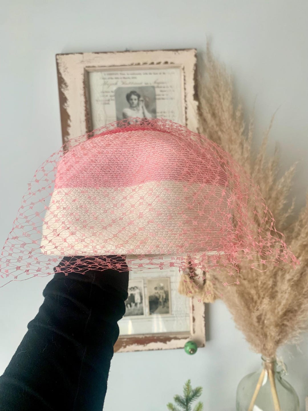 Vintage Pink Pill Box Ladies Hat With Birdcage Veil 1960's - Etsy